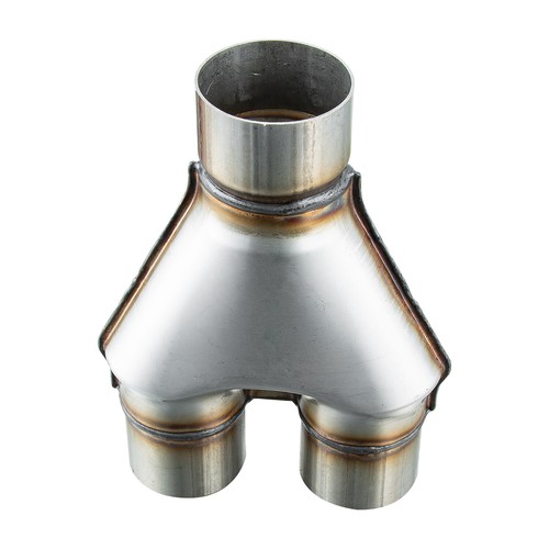 Stainless Steel Y Pipe Adapter Exhaust Pipe 2.75'' Single / 2.5" Dual ...