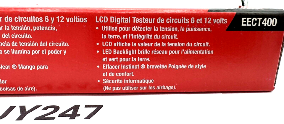 SNAP ON EECT400 Circuit Continuity LED Tester Digital Display NEW USA ...