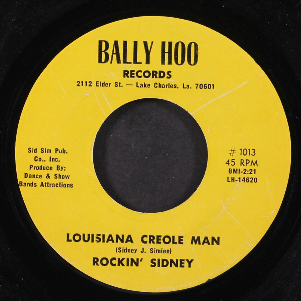 ROCKIN' SIDNEY: good time woman / louisiana creole man BALLY HOO 7 ...