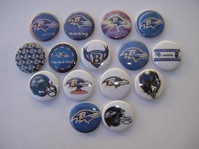 Baltimore Ravens flat back buttons or pin badge cabochons ...