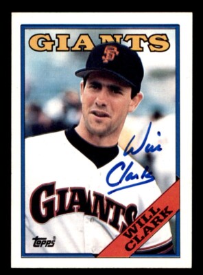 1988 Topps Baseball #350 Will Clark Signed Autograph (No COA) *e1 | eBay