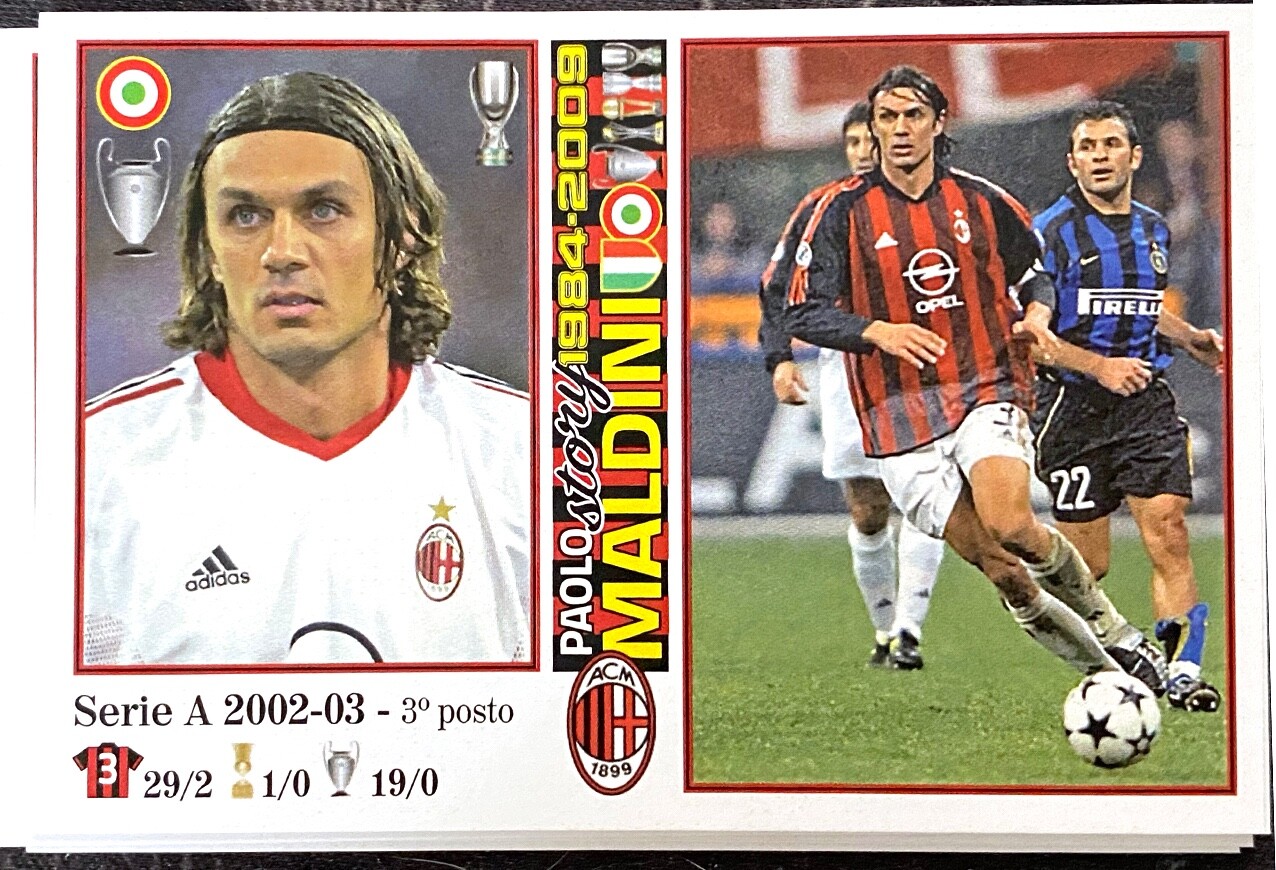 Paolo MALDINI 3 story - NUOVO Set di 25 figurine | eBay