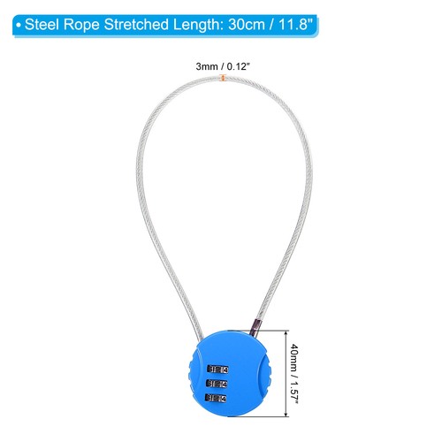 Small Combination Lock 11.8 Inch, 3 Pack 3 Digit Padlock for Locker ...