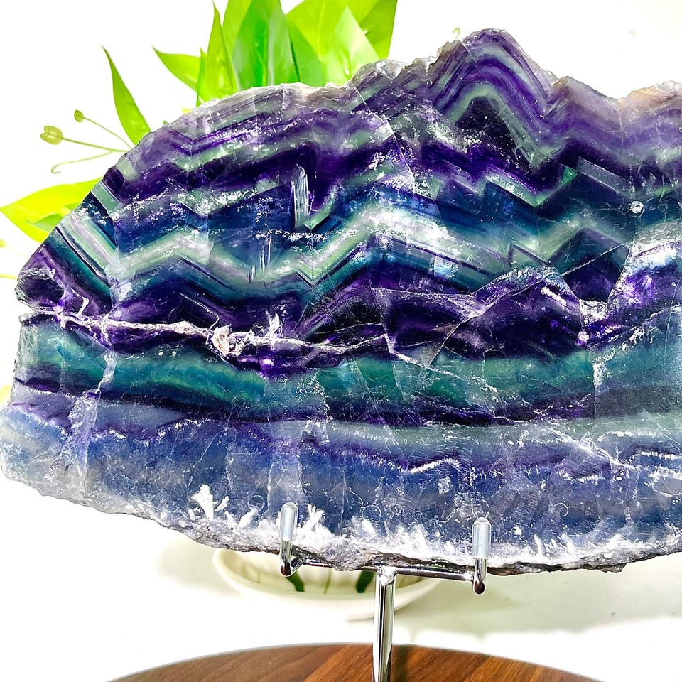 5.53LB Natural beautiful Rainbow Fluorite Crystal flake original stone ...