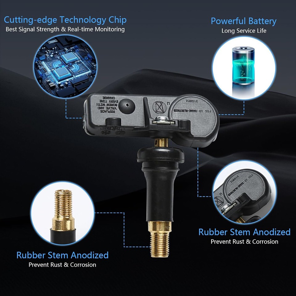 4 Motorcraft Tire Pressure Monitoring Sensor For Ford TPMS-12 OEM 9L3Z ...