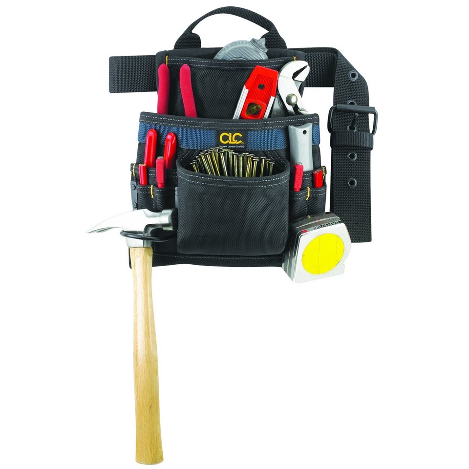 CLC 2823 Ballistic Nail and Tool Bag, 10-Pocket , Black , Medium ...