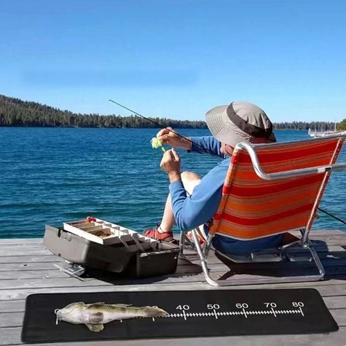 Foldable Fishing Measuring Mat 98x30cm Lightweight Polyester for ...