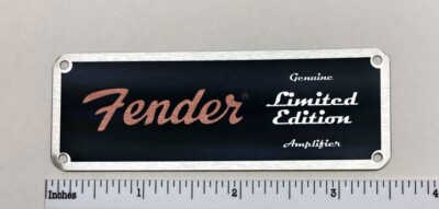 Fender Limited Edition Amplifier Badge Custom Made Aluminum | eBay