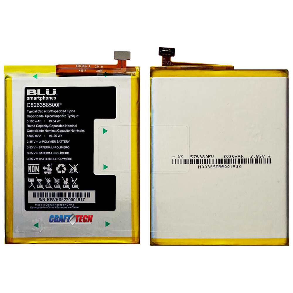 BLU G90 PRO G0370ww Original OEM BLU Battery C826358500P 5100mAh 19.2Wh ...