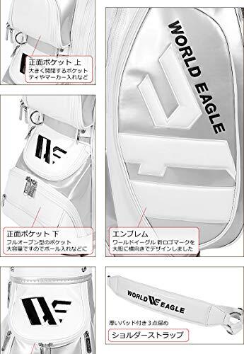 WORLD EAGLE WE-CBR5 caddy Golf bag Silver White | eBay