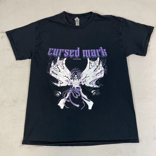 NARUTO VTG Shirt Mens Large Sasuke Uchiha Cursed Mark Akatsuki ANIME ...