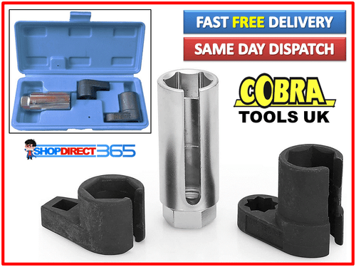 3PC OXYGEN LAMBDA SENSOR SOCKET REMOVAL SET 22mm 3/8" 1/2" Tool Kit ...