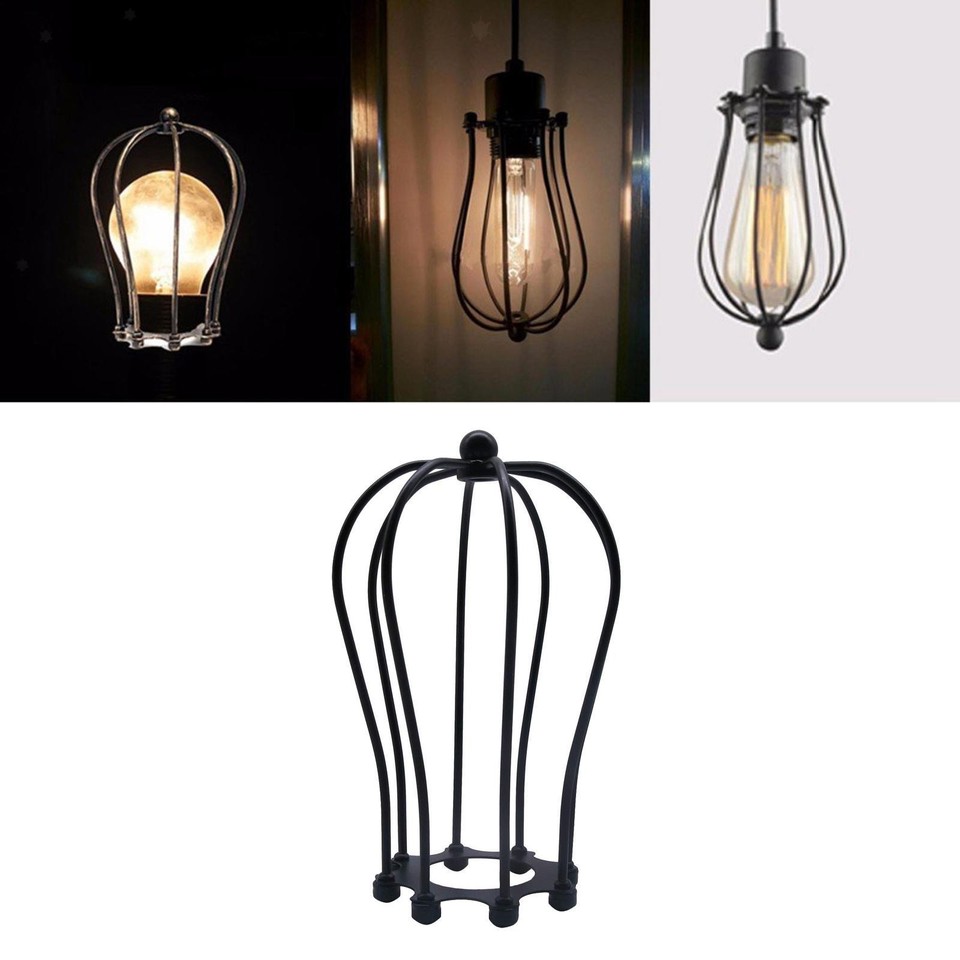 Metal Cage Industrial Wire Frame Pendant Light Loft Ceiling | eBay ...