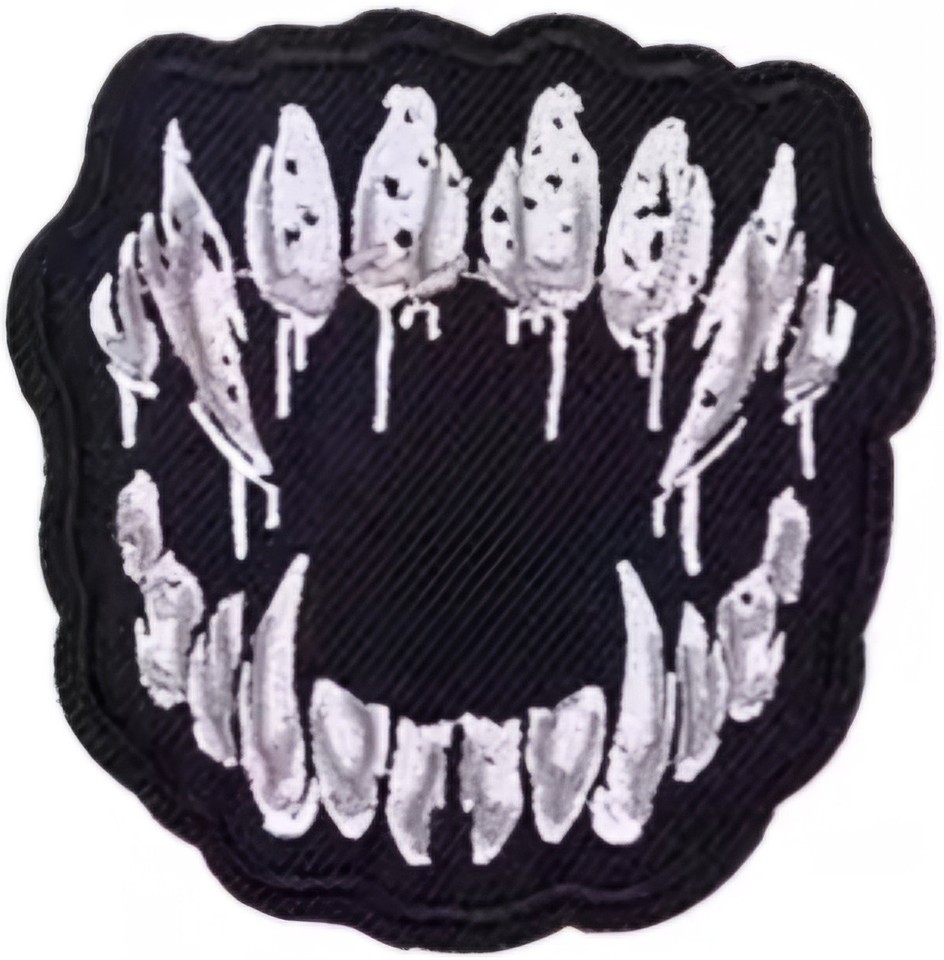 Fangs embroidered Iron on patch | eBay