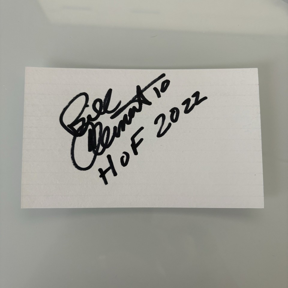 Bill Clement Autographed Signed Index Card Philadelphia Flyers Calgary ...