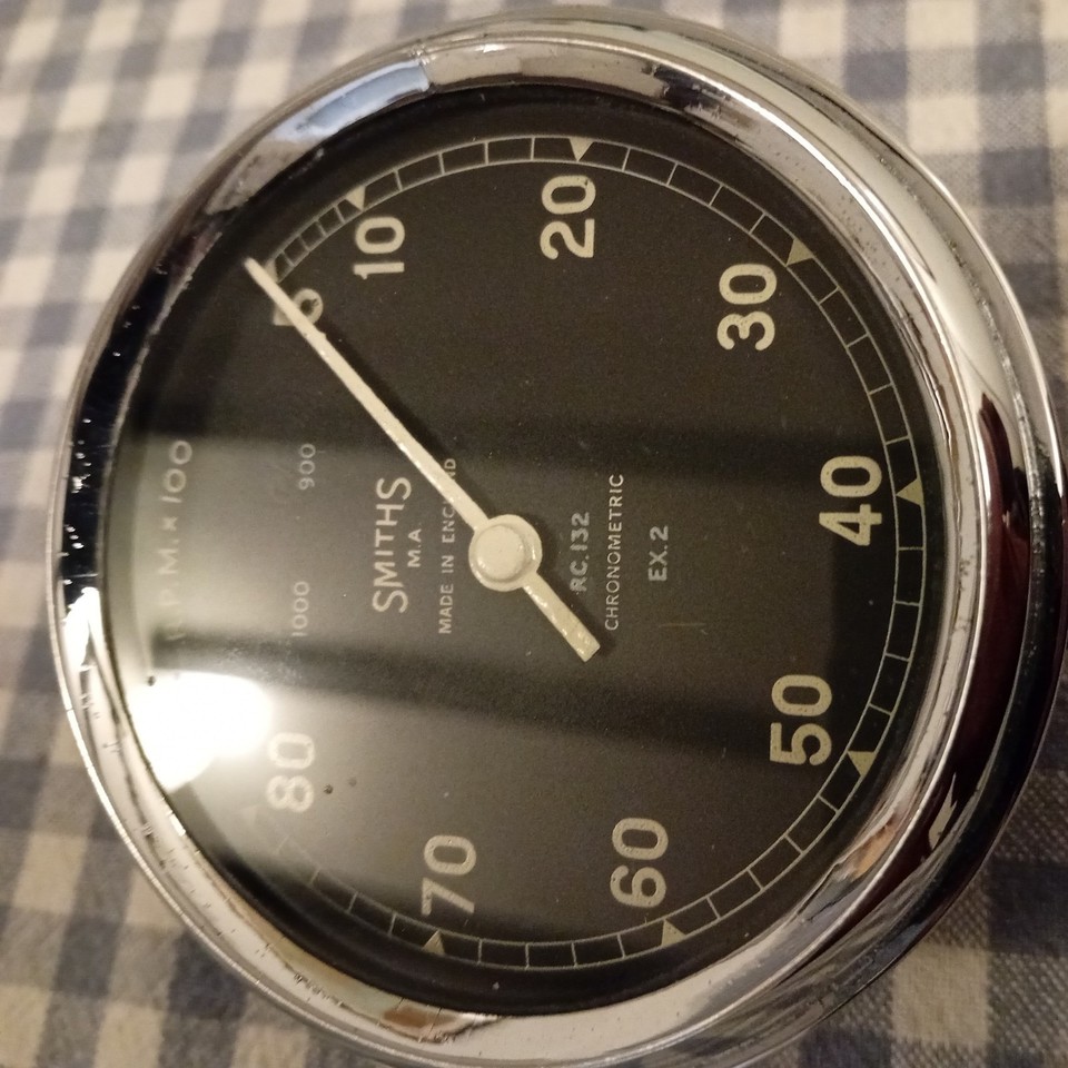 Classic Smith Chronometric Mechanical Rev Counter 8000rpm Period Race ...