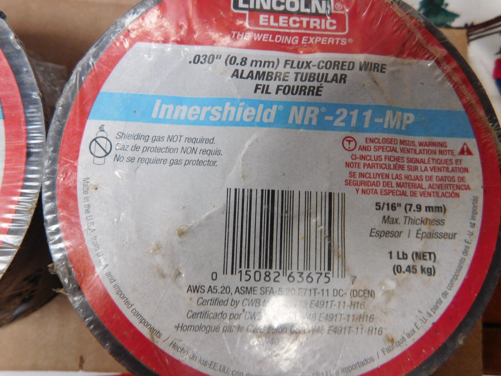 2 Lincoln Electric Innershield NR-211-MP Flux-Cored Welding Wire, Mild ...