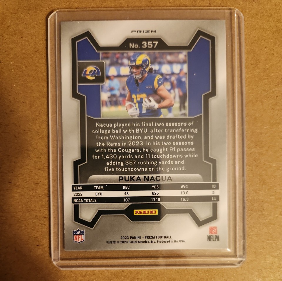 2023 Prizm Football #357 Puka Nacua RC Pink Prizm | eBay