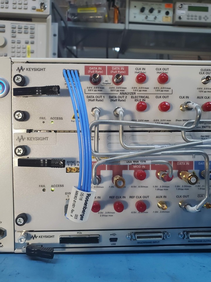 Keysight M8020A BERT JBERT (OPT BU2,U20) w/ M8062A, M8041A, M9505A ...