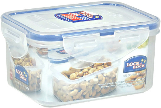 3Pcs Lock & Lock Classic Food Storage Plastic Container Set(470mL x3 ...