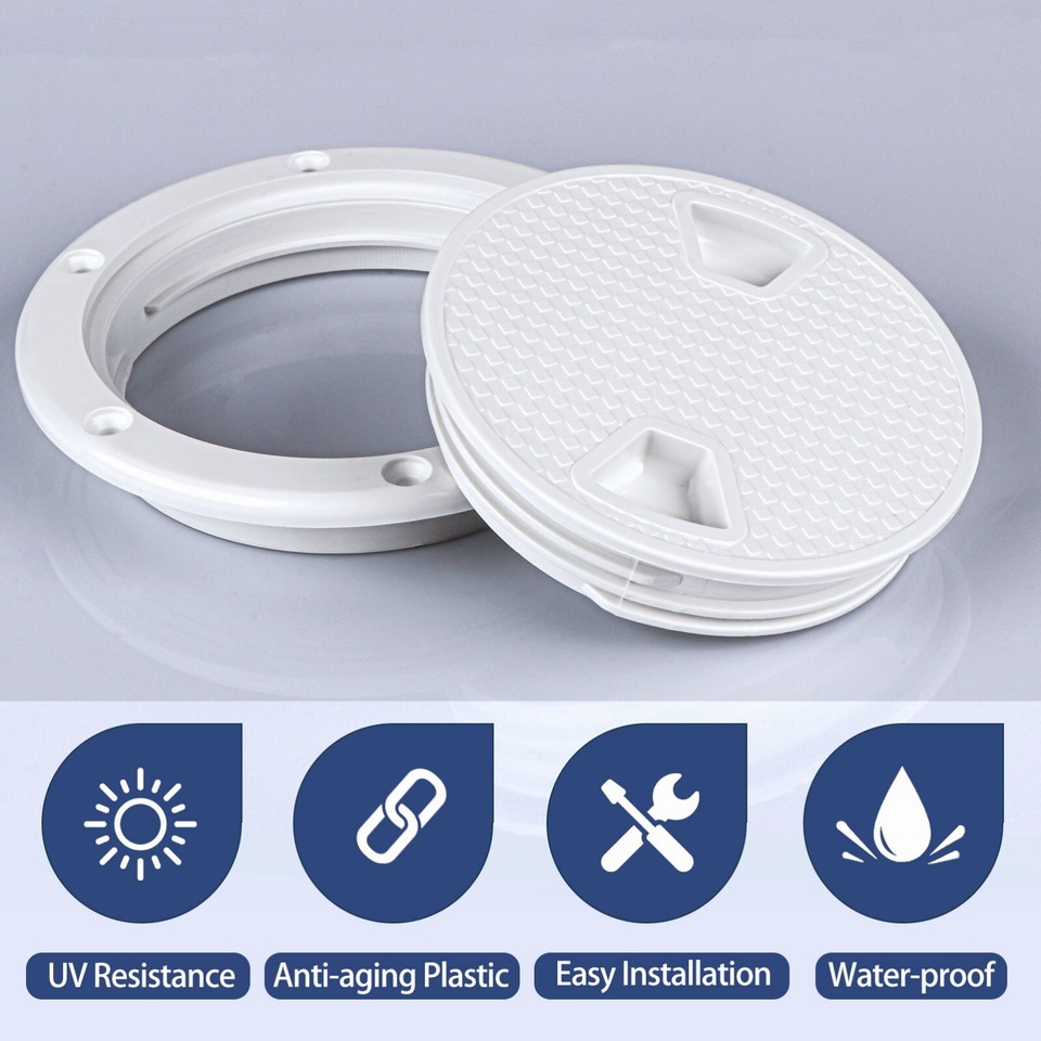 Boat Hatch White -Black 4" 6" 8" Round Inspection Hatch & Boat Hatch ...