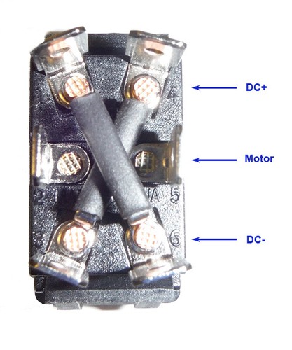 Polarity Reverse DC Motor Control Rocker Switch - 30 Amp 12V DPDT ...