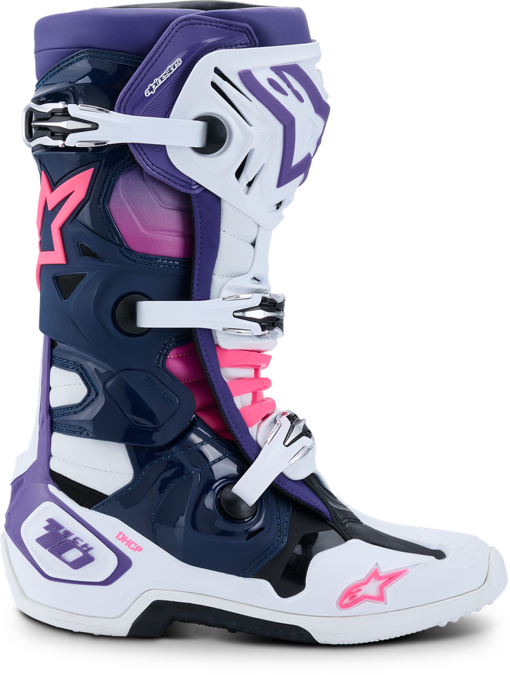 ALPINESTARS ALPINESTARS Tech 10 White/Violet/Navy Pink Flite Size 12 | eBay