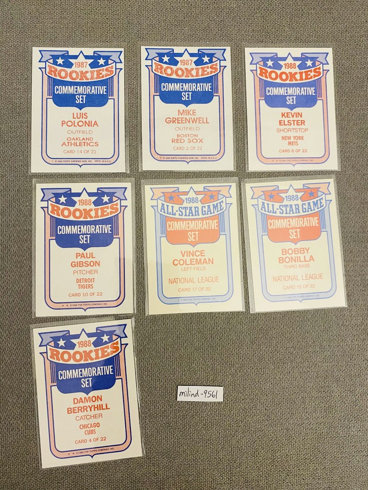 1988-89 Topps Rookies & All-Stars Lot, Great Vintage Baseball Cards of ...