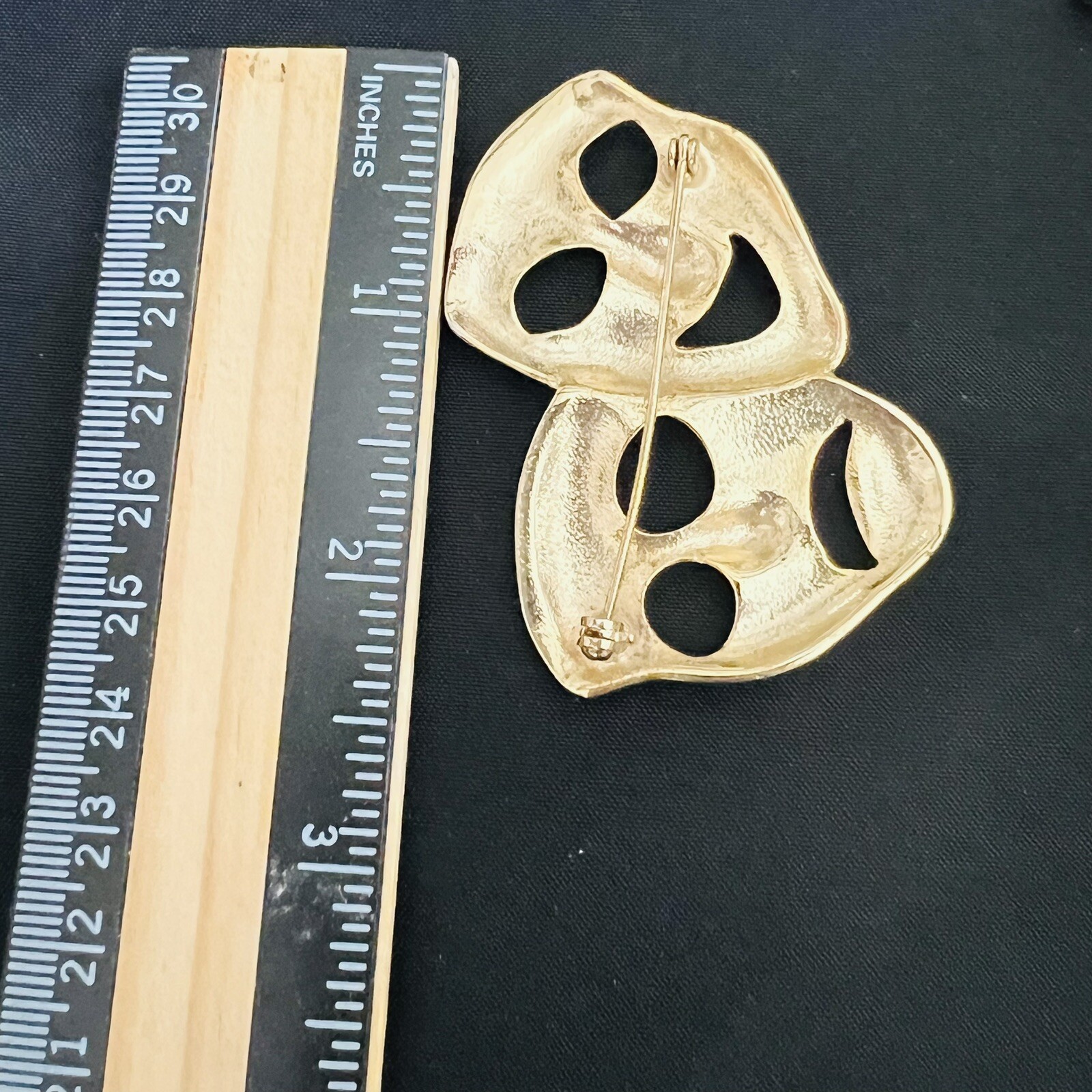 Vintage Comedy Tragedy Theater Face Mask Shiny Gold T… - Gem