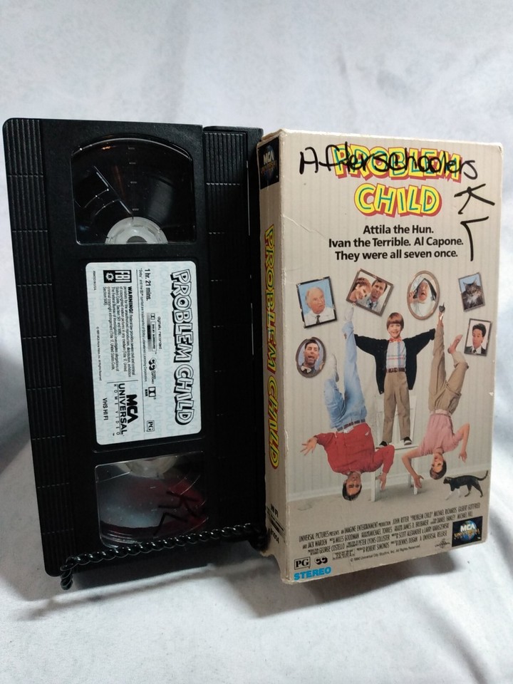 Problem Child VHS 90s Movie John Ritter MCA 1991 96898101431 | eBay