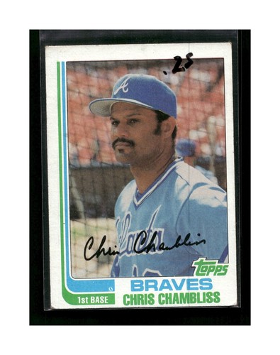 1982 Topps Atlanta Braves Baseball Card #320 Chris Chambliss | eBay