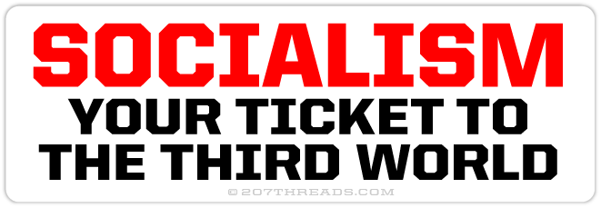 Funny ANTI-SOCIALISM BUMPER STICKER DECAL TRUMP REPUBLICAN MAGA ...