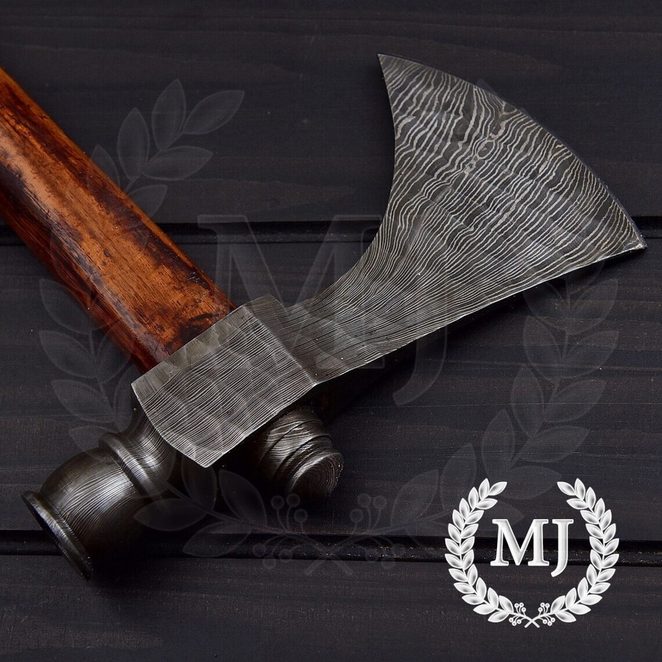 CUSTOM Handforged DAMASCUS STEEL Smoking Pipe TOMAHAWK Axe, HATCHET 20 ...