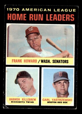 1971 Topps Baseball #65 A.L. Home Run Leaders Killebrew VG/EX *d2 | eBay