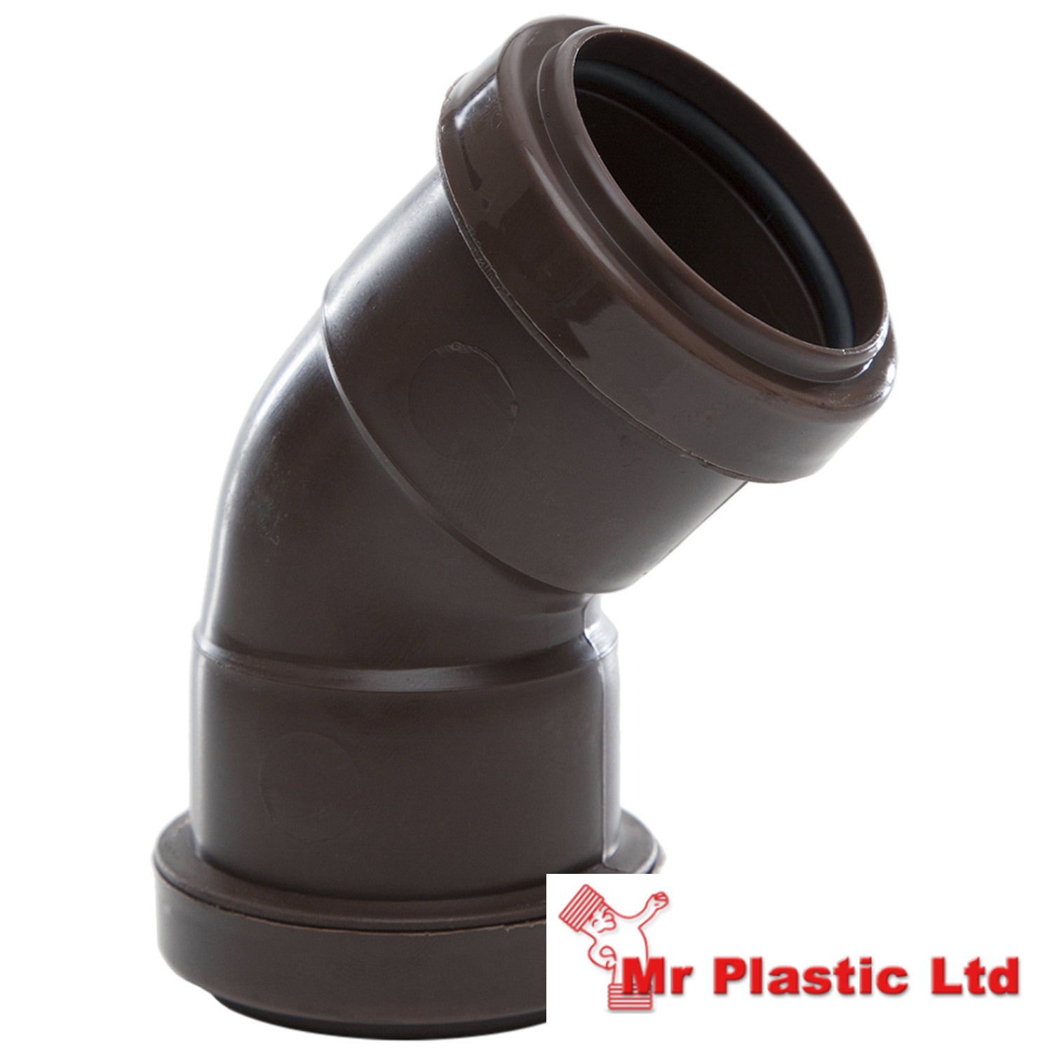 Polypipe 40mm Push Fit Waste Pipe Fittings in Brown (actual size 41mm ...