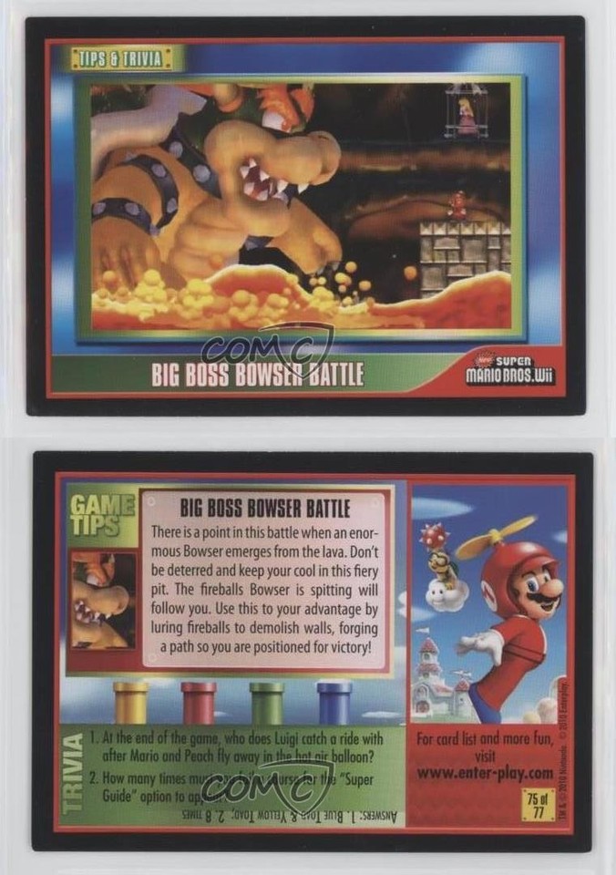 2010 Enterplay Super Mario Bros Wii Big Boss Bowser Battle #75 0f72 ...