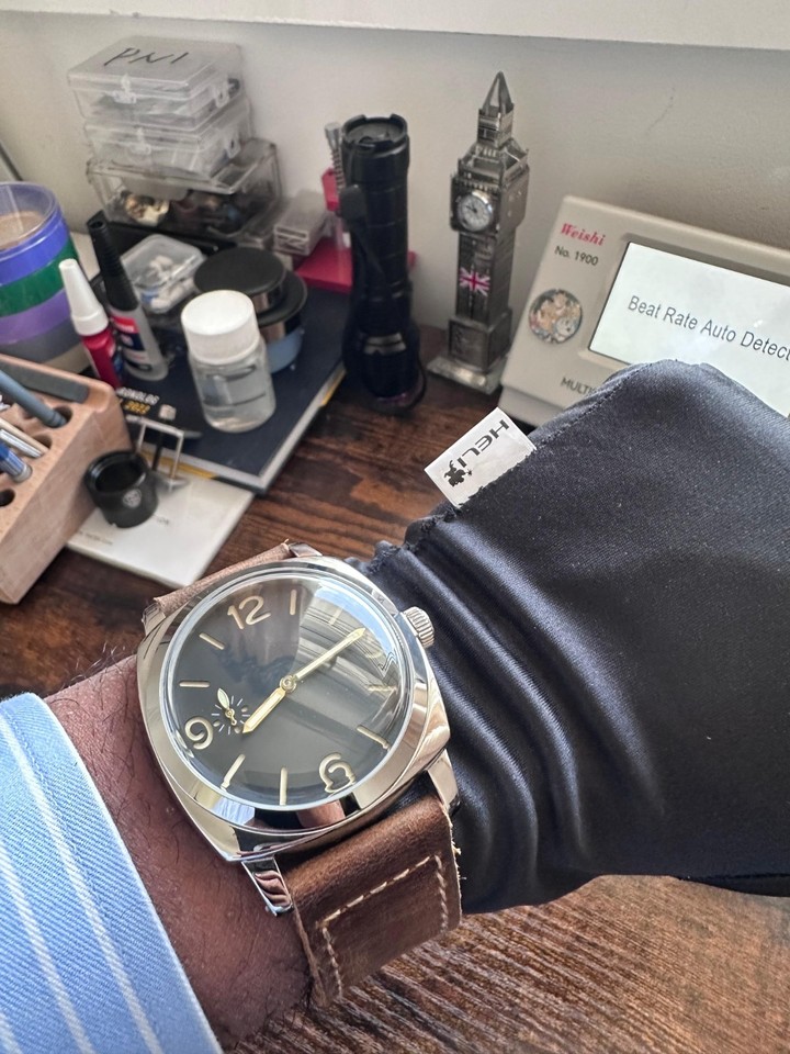 Bespoke military style Watch – ETA/Unitas 6497 handmade strap | eBay