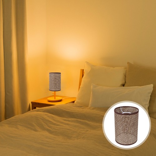 Country Lamp Shade Rattan Rustic Lamp Shade E27/E14 Socket Table Lamp ...