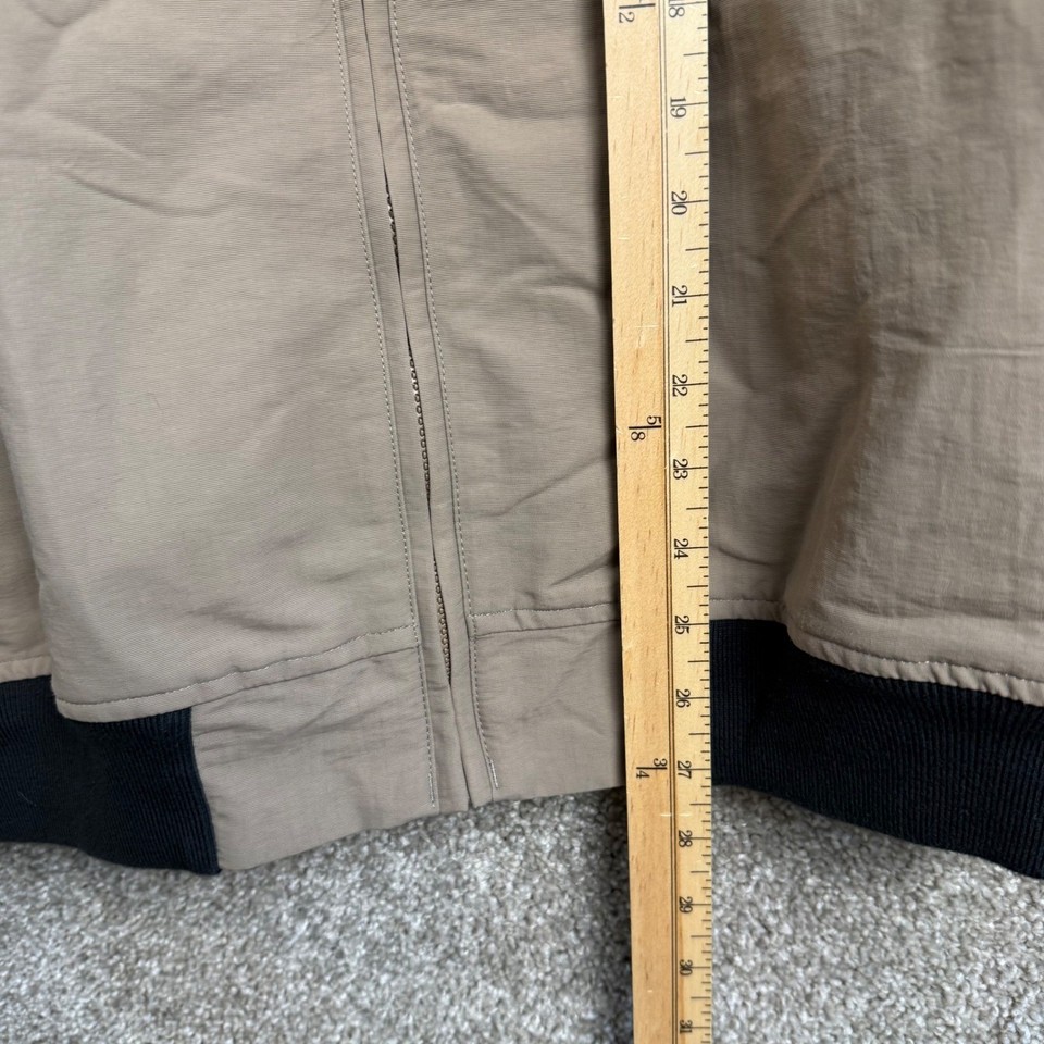 Outdoor Voices Mens Beige Nylon Bomber Jacket Full Zip Casual Outerwear ...