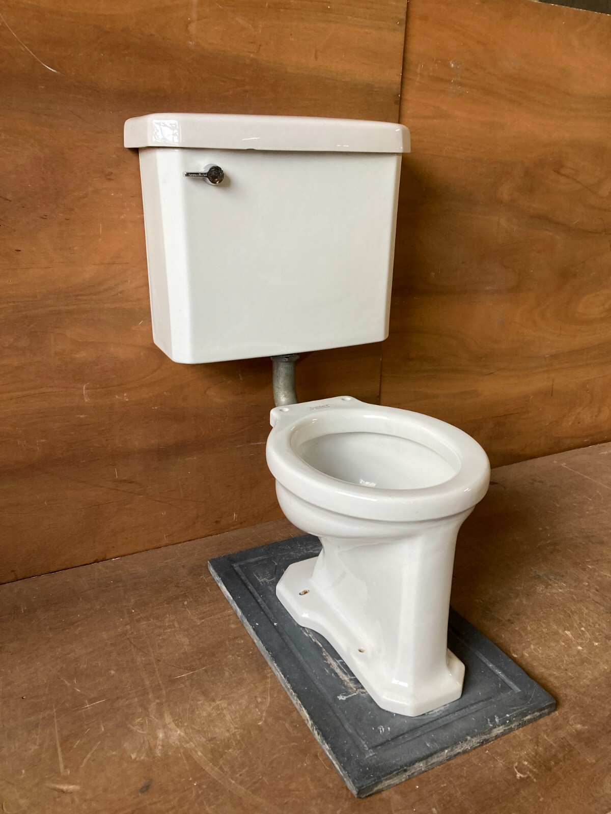 Antique Vitreous China White Porcelain Toilet Eagle Lion Trenton Old ...