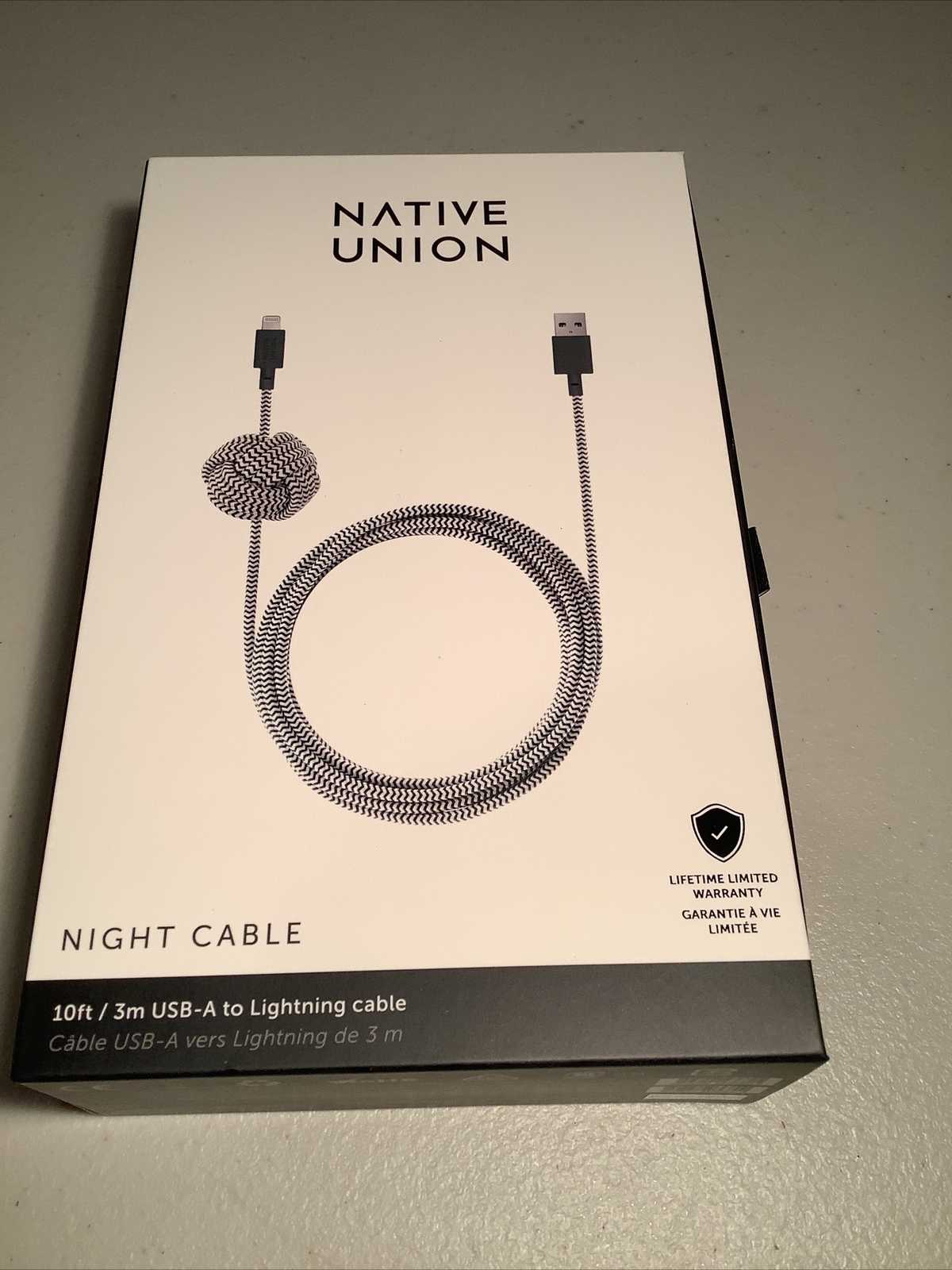 Native Union Night 10' Ft Braided weighted USB-A Cable iphone ipad | eBay