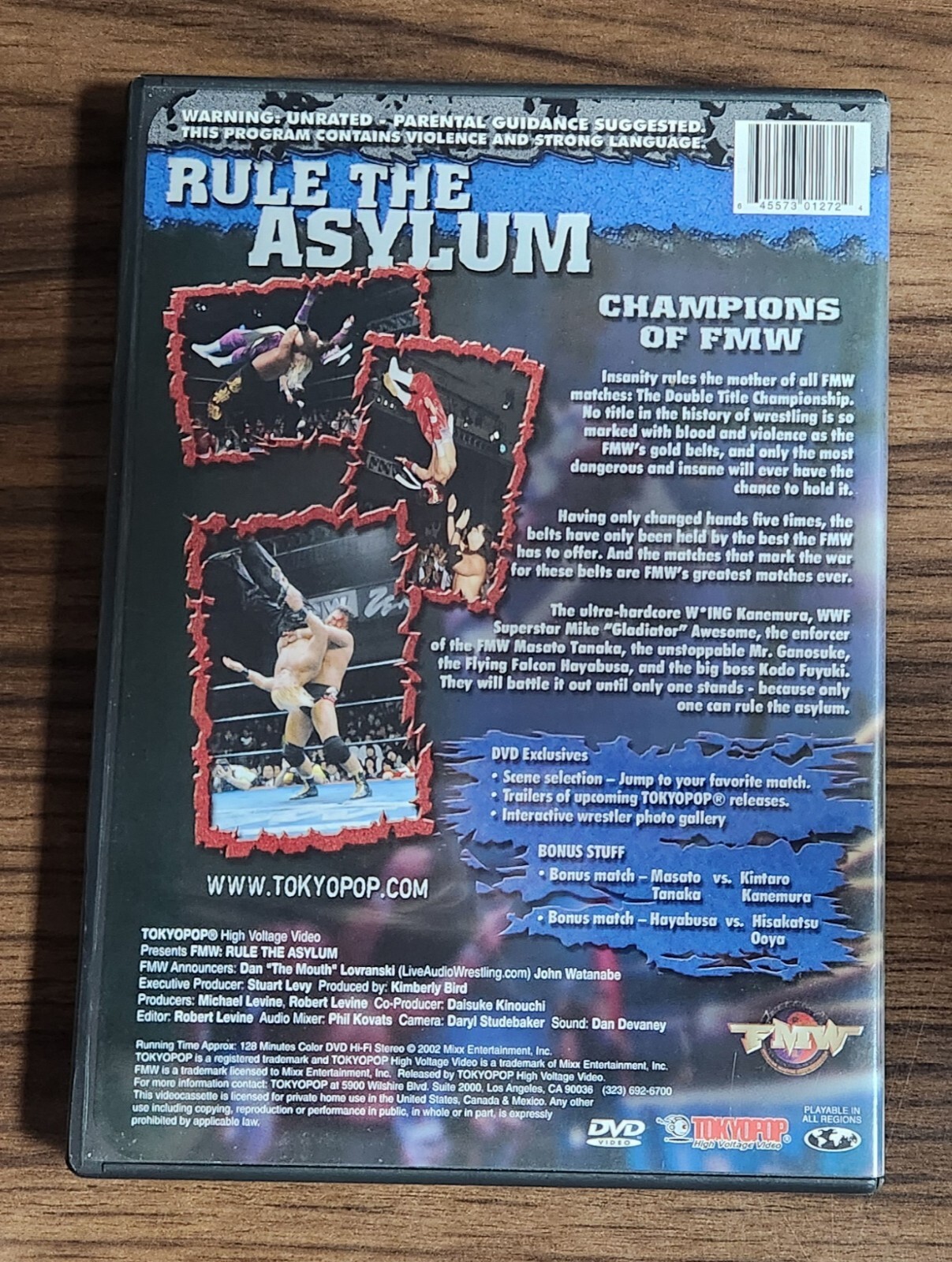 FMW Frontier Martial Arts Wrestling: Rule the Asylum DVD 2002 Japanese ...
