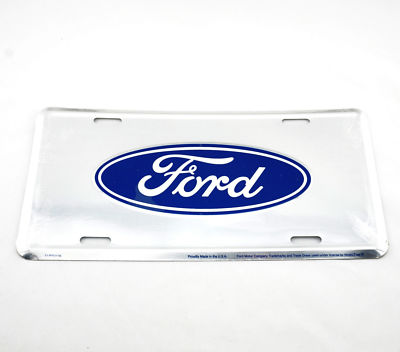 Ford Anodized Logo Licensed Aluminum Metal License Plate Sign Tag ...