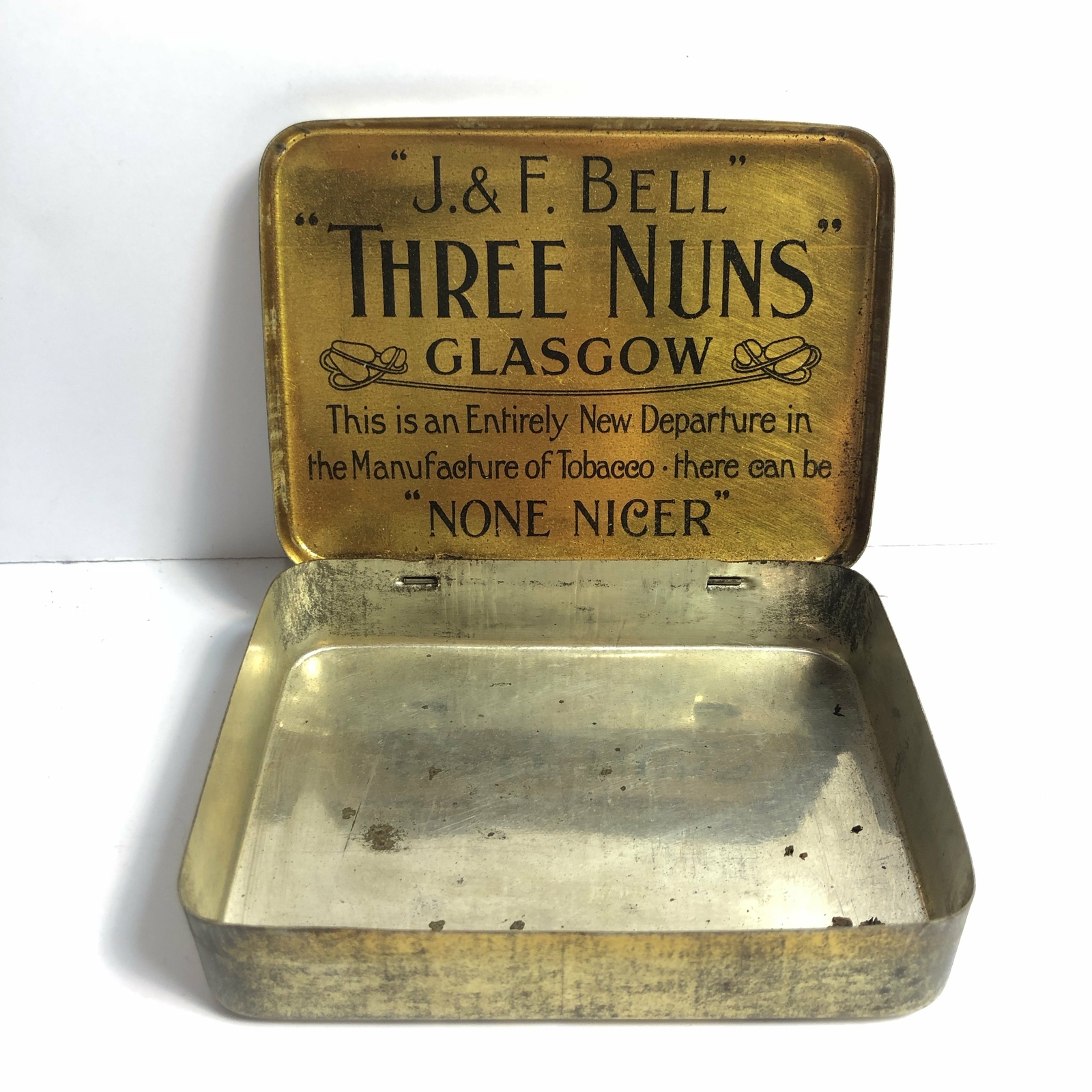 Antique J&F Bell THREE NUNS TOBACCO TIN Glasgow || EMPTY | eBay