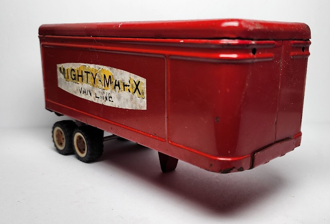 Vintage Marx Mighty Marx Van Lines Pressed Stell Semi-Truck and Trailer ...