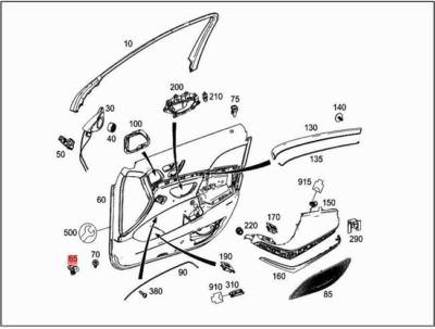 Genuine Trim Clip MERCEDES Amg GT Glc C190 C205 C217 C253 S213 V222 ...