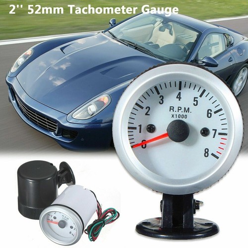 High Quality Tachometer Gauge Rev Counter Tacho Pointer Blue Backlight ...