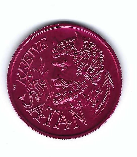 VINTAGE 1978 ATILLA THE HUN SATAN DOUBLOON COIN TOKEN MEDALLION | eBay