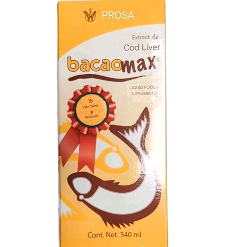 PROSA Bacaomax Cod Liver Extract 340 ml Extracto, Higado de Bacalao ...