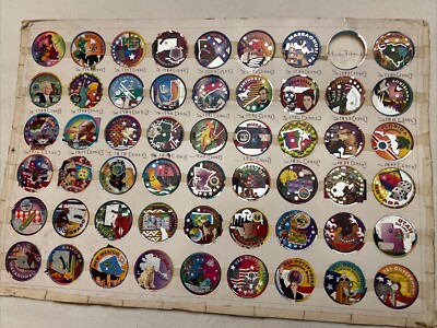 Vintage 90s-Early Y2K Lot of 71 State Pogs USA | eBay